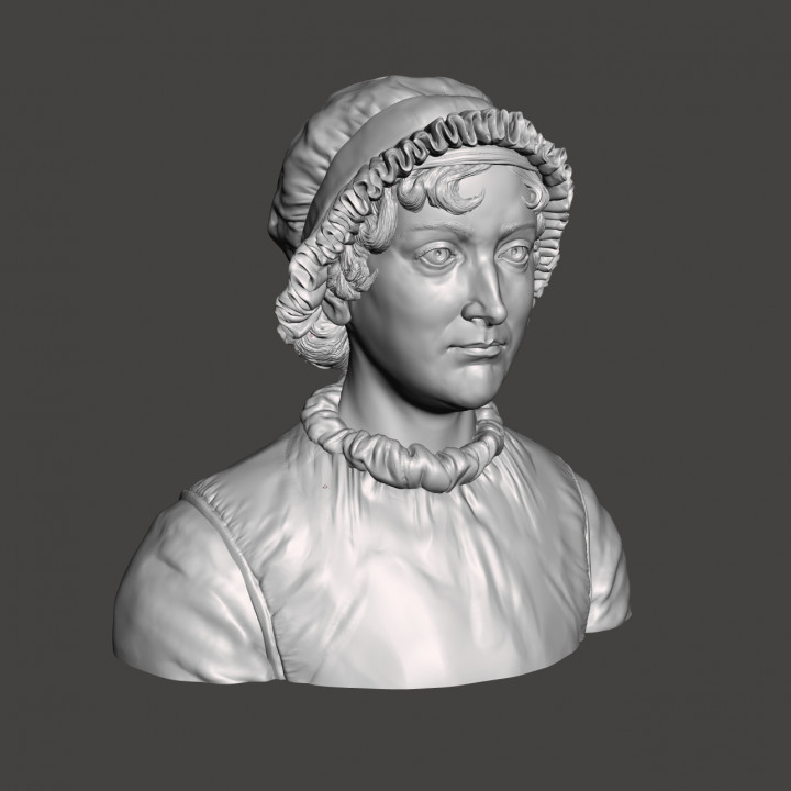 3D Printable Jane Austen - High-Quality STL File for 3D Printing ...