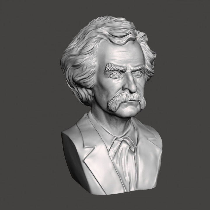 3D Printable Mark Twain - High-Quality STL File for 3D Printing ...