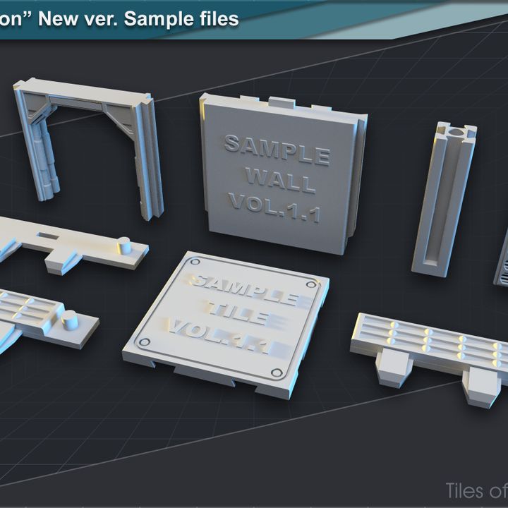 3D Printable Tiles of creation UPDATED Sample files by Print Punk Designs