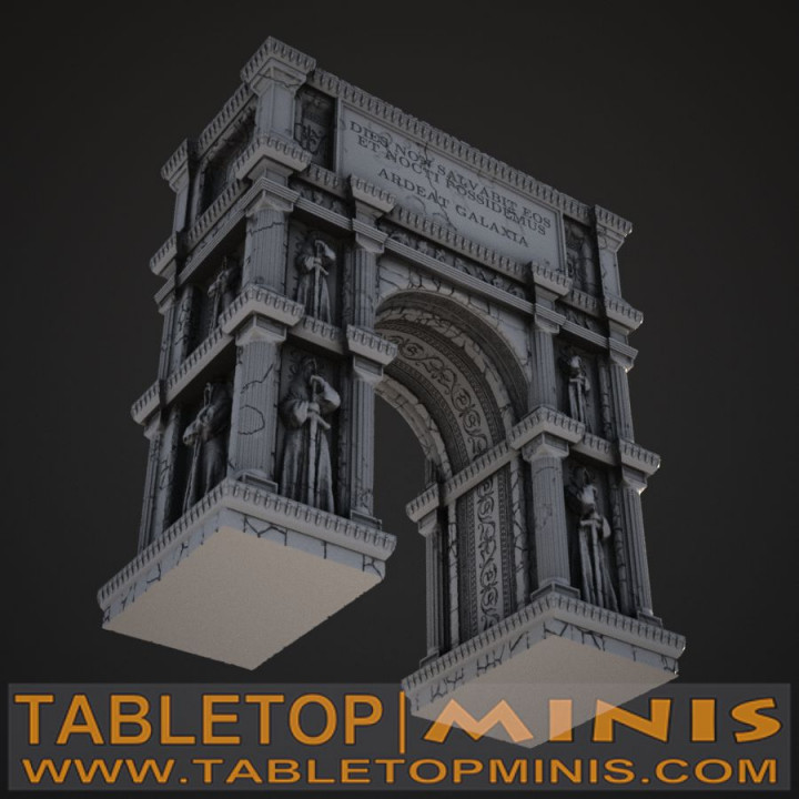 3D Printable Large Roman Style Archway by TableTopMinis
