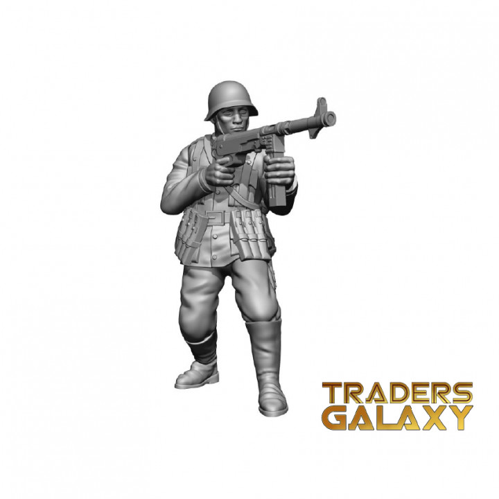 3D Printable WW2 German Sub-Machine Gun Pose 2 by Traders Galaxy ...