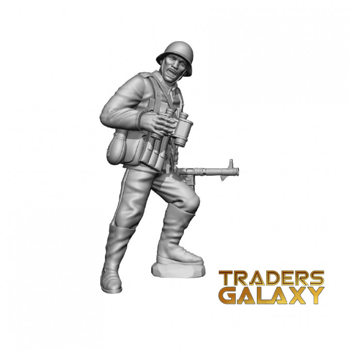 3D Printable WW2 German Commander by Traders Galaxy Miniatures and Games
