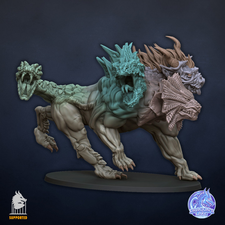 3D Printable Chimera by Dragon's Lake Miniaturas