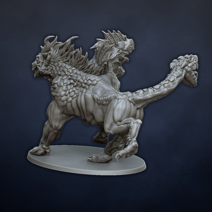 3D Printable Chimera by Dragon's Lake Miniaturas