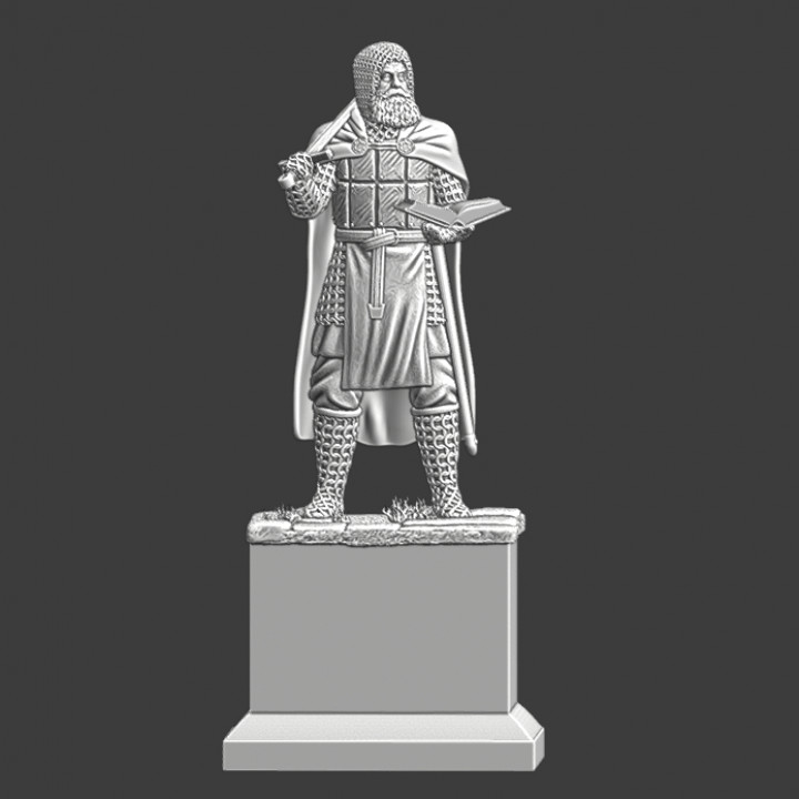 3D Printable Medieval Military Order Lord Commander - Reading book by ...