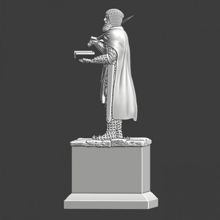 3D Printable Medieval Military Order Lord Commander - Reading book by ...