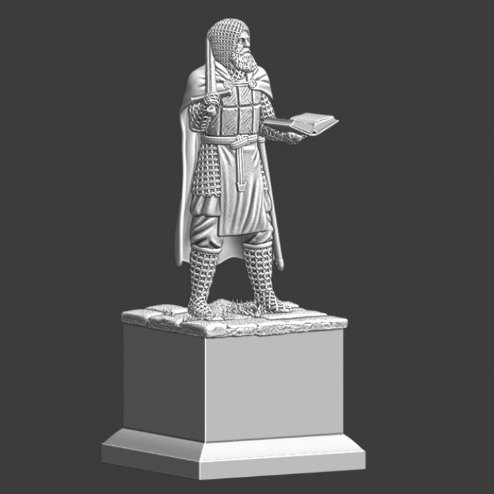 3D Printable Medieval Military Order Lord Commander - Reading book by ...