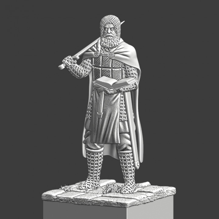 3D Printable Medieval Military Order Lord Commander - Reading book by ...