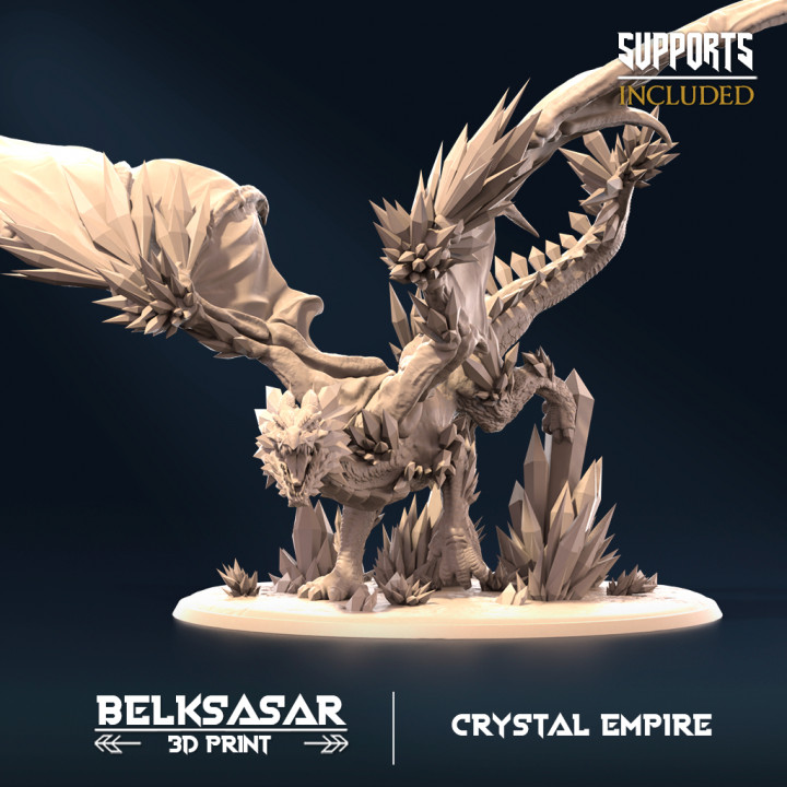 3D Printable Crystal Dragon by Belksasar