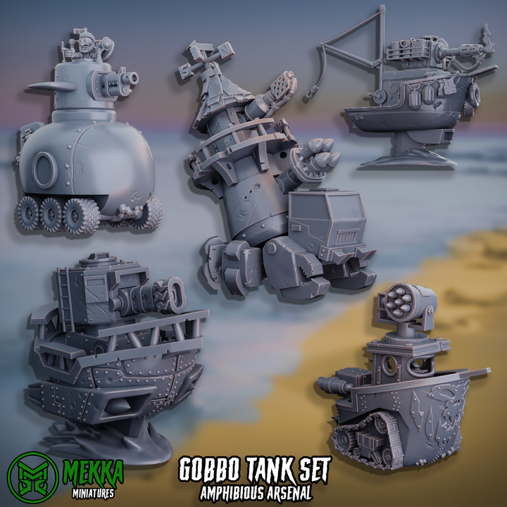 3D Printable Gobbo Tank Set by Mekka Miniatures