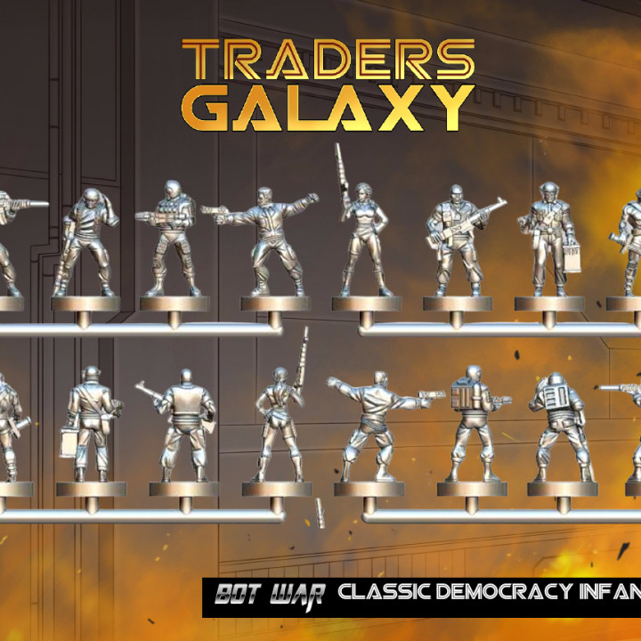 3D Printable Democracy 10mm Infantry - Bot War Miniature Game by ...