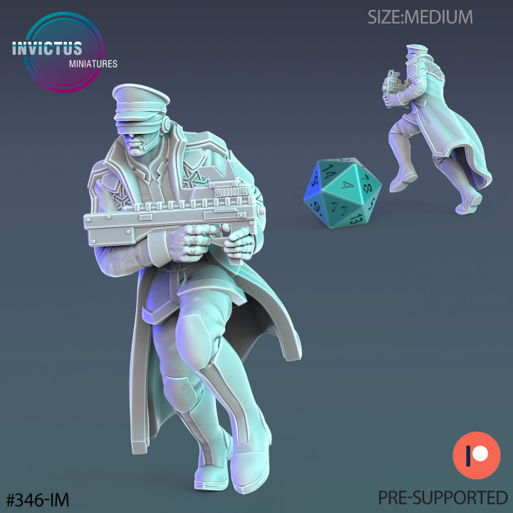 3D Printable Cyber Police Enforcer / City Officer / Cyberpunk Warrior ...