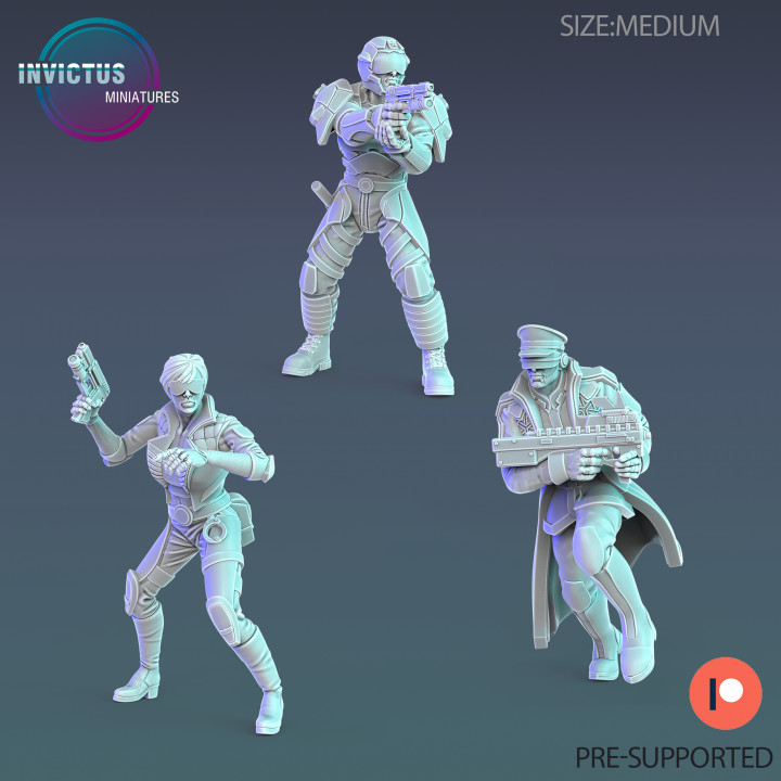 3D Printable Cyber Police Set / City Officer / Cyberpunk Warrior ...