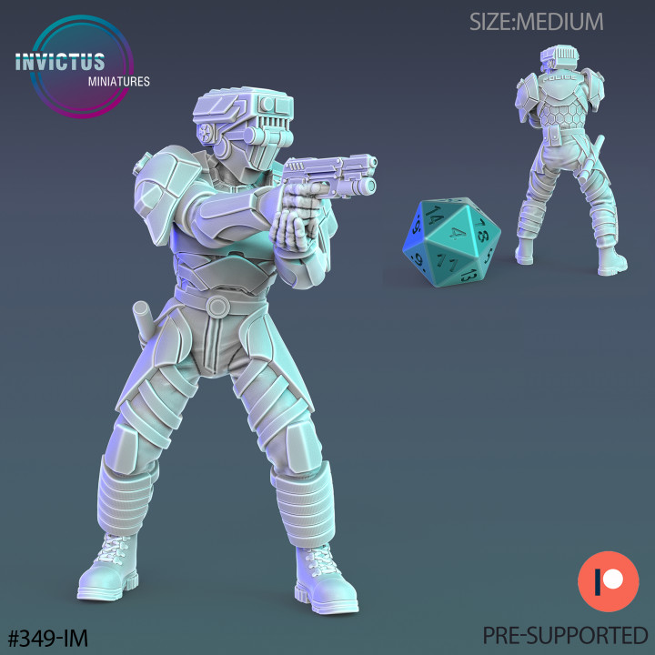 3D Printable Cyber Police Set / City Officer / Cyberpunk Warrior ...