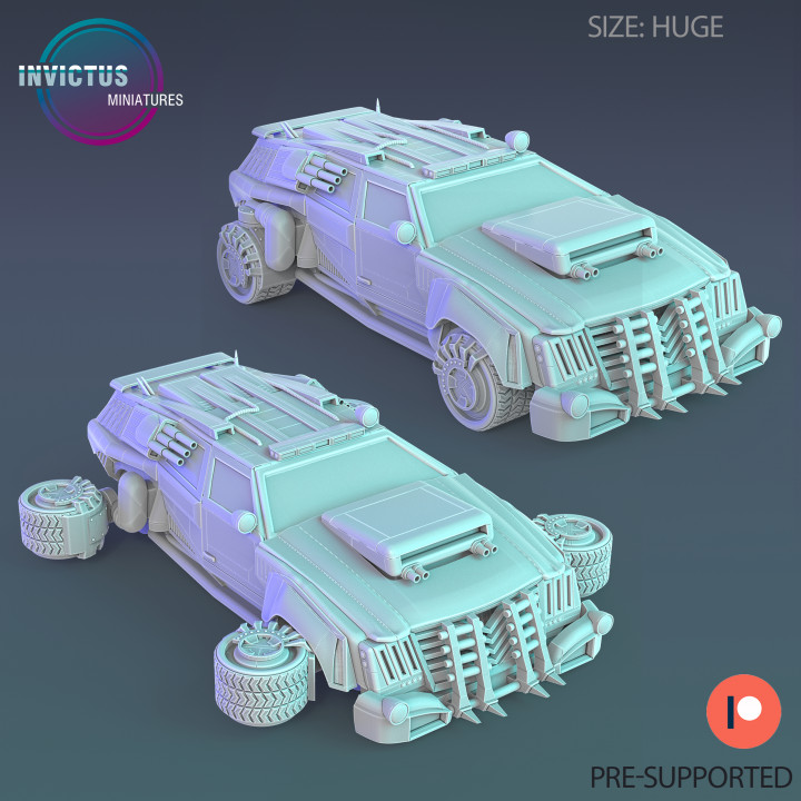 3D Printable Cyber Police Car / Officer Roving Vehicle / Alien War ...