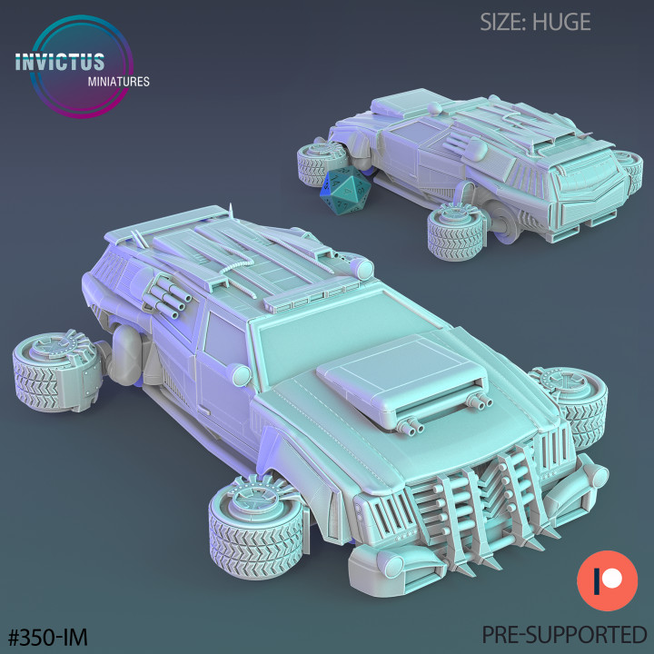 3D Printable Cyber Police Car / Officer Roving Vehicle / Alien War ...