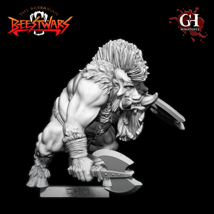 3D Printable Dwft06: Dwarf Tusker Beast mode. 32mm (Supported) by Gary ...