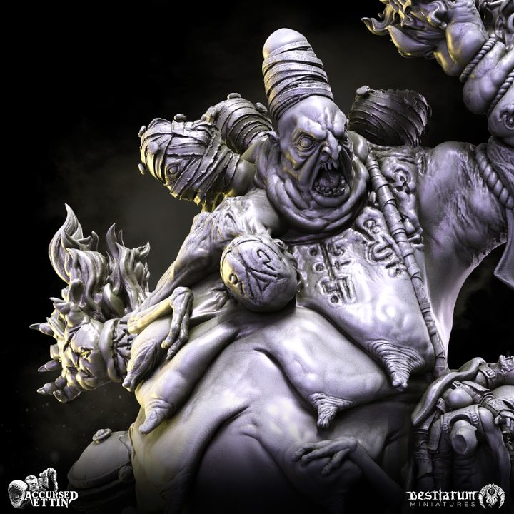 3D Printable Accursed Ettin: Collection | Giant by Bestiarum Miniatures