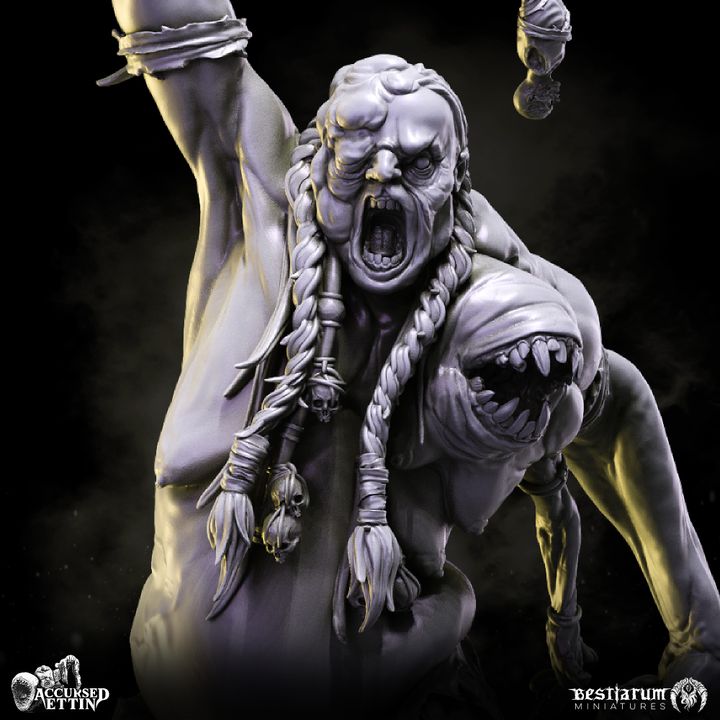 3D Printable Accursed Ettin: Collection | Giant by Bestiarum Miniatures