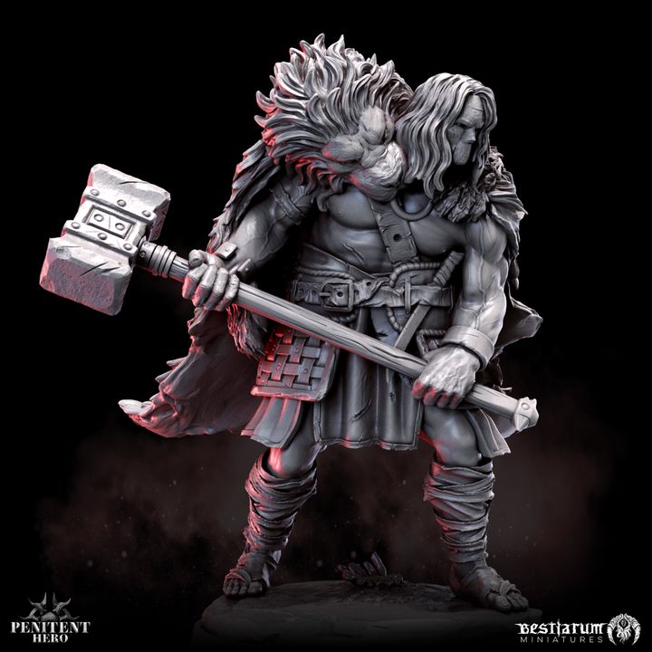 3D Printable Masked Barbarian | Itinerant Gladiators | Hero by ...