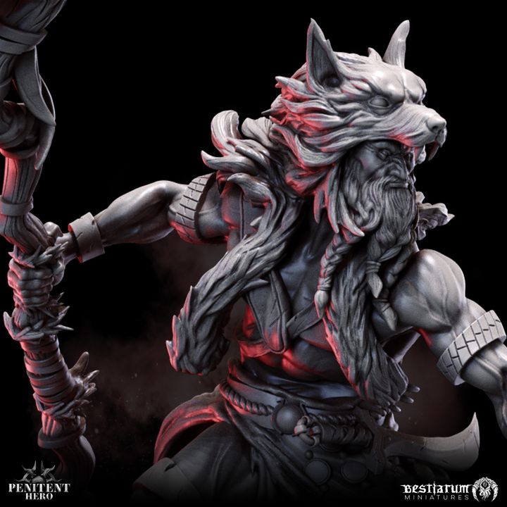3D Printable Lycan Druid by Bestiarum Miniatures