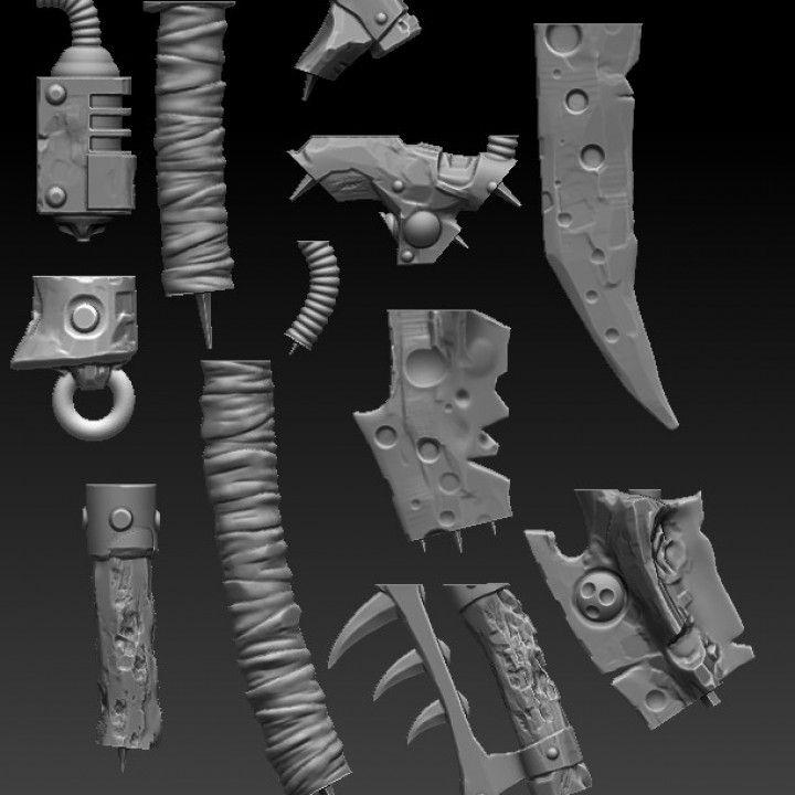 3D Printable Death Guard power scythe cosplay prop by Joe D