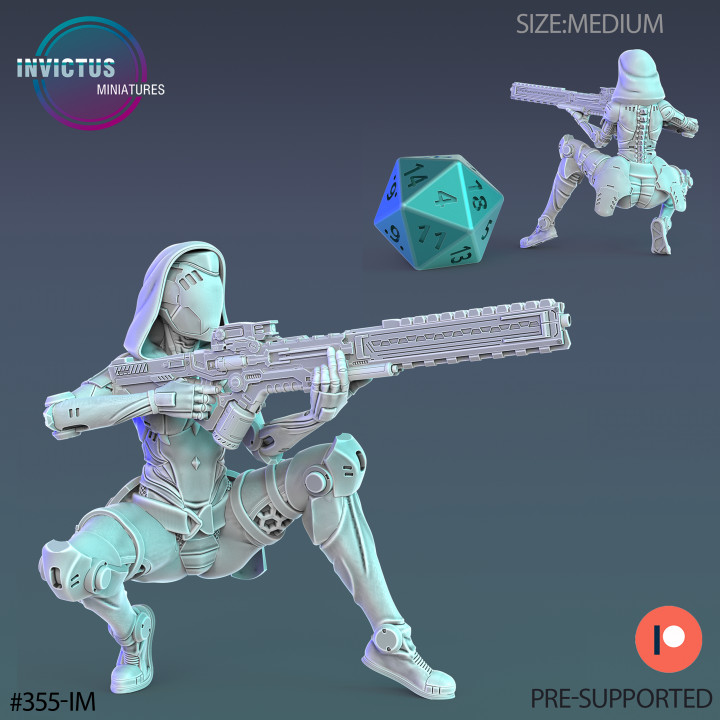 3D Printable Net Killer Shooting / Space Assasin / Alien Headhunter ...