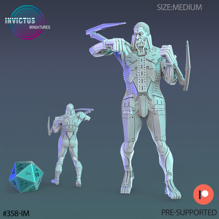 3D Printable Body Guard Cyborg Set / Future Robot / Skeleton Soldier ...