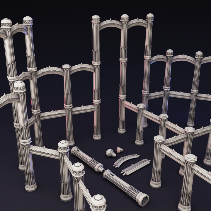 3D Printable Modular Columns & Archways | Gothic Elven Style RPG ...