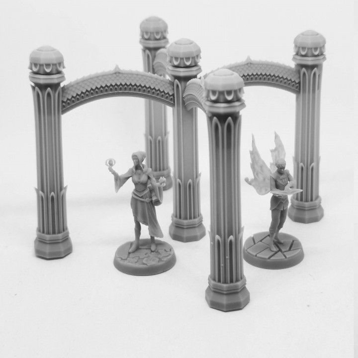 3D Printable Modular Columns & Archways | Gothic Elven Style RPG ...