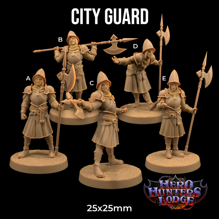3D Printable City Guard | PRESUPPORTED | Hero Hunters Lodge by The ...