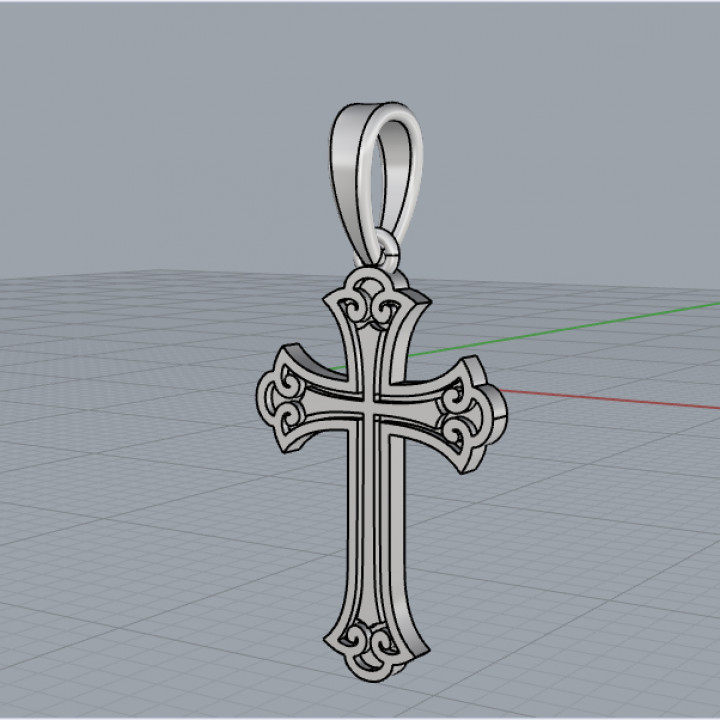 3D Printable Ornament Cross model 1 by Shavarsh