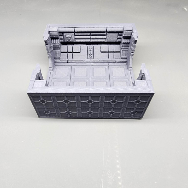 3D Printable Nostrom Padded Corridor Straight (Alien Inspired) by Mark