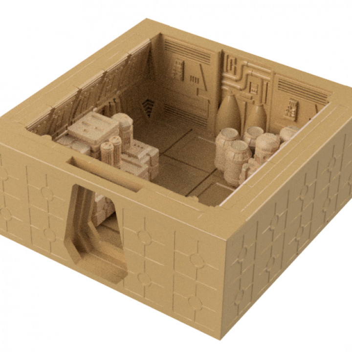 3D Printable Imperial Corridor Small Storage Room by Mark