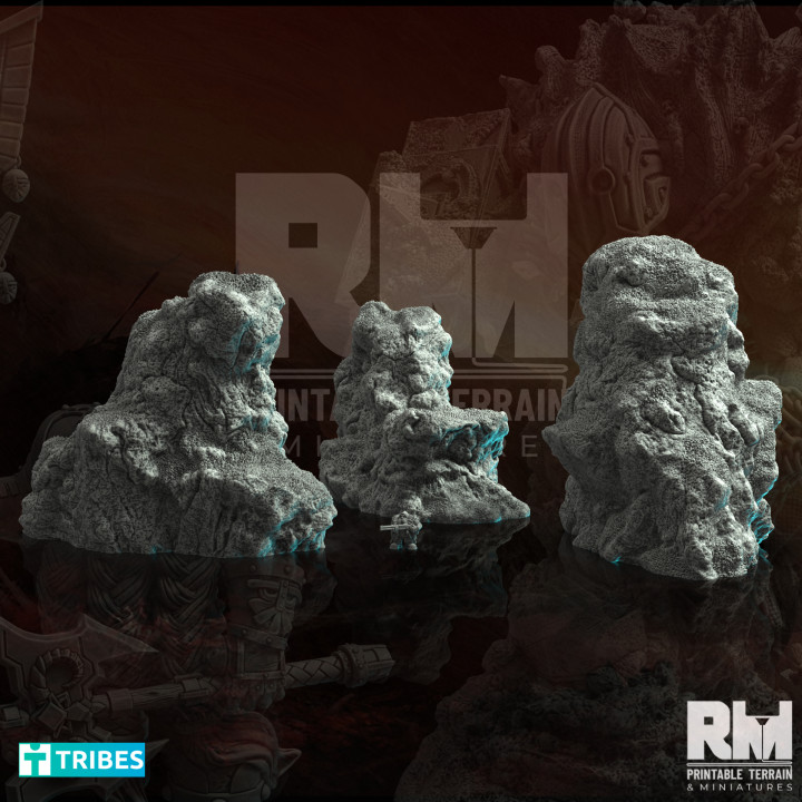 3D Printable Battlefields: Classic Cliffs by RMPrintable
