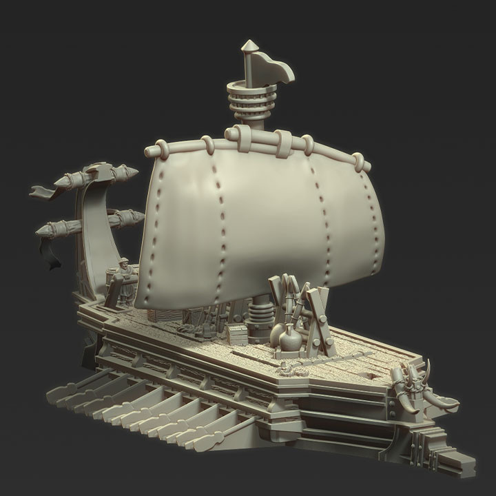 3D Printable Thalassa: The Aeolian Wargalley Main Ship by Thalassa Game ...