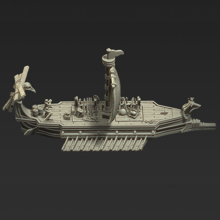 3D Printable Thalassa: The Aeolian Wargalley Main Ship by Thalassa Game ...