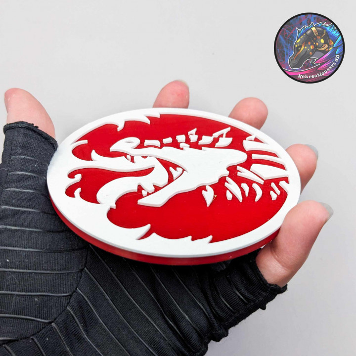 3D Printable Dragon Coaster Set by Kirsten M