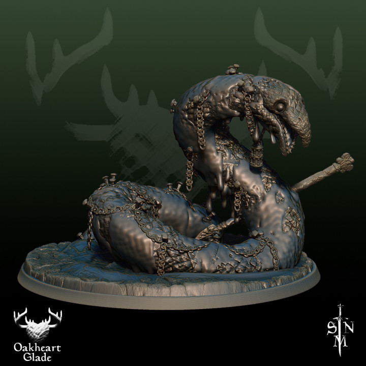 3D Printable Od'Seresh, The Vile Serpent of Sorcery by Sir Nicholas ...