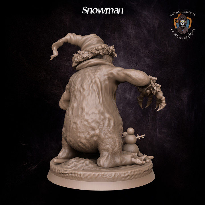 3D Printable Snowman by Lubart Miniatures