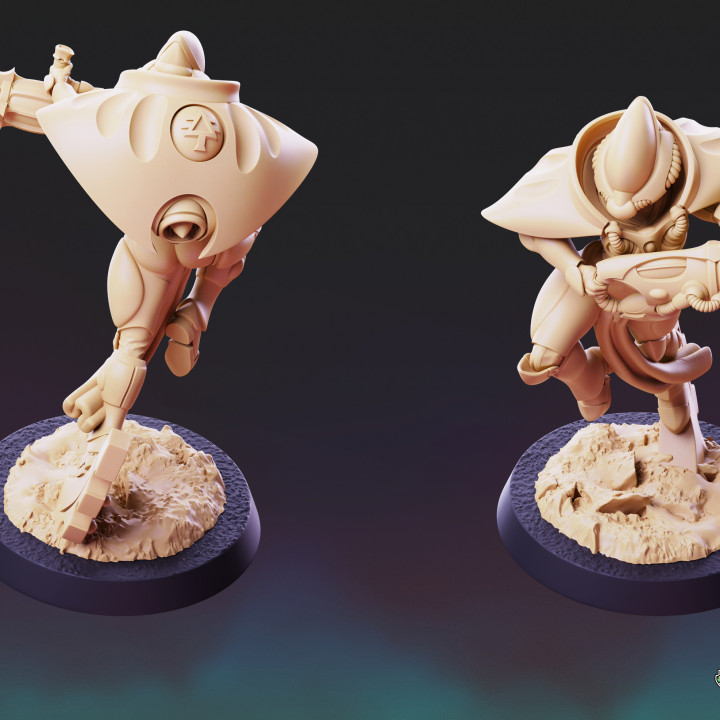 3D Printable Space Elf Void Dancer Female Pose 1 + Pinup by PSMiniatures