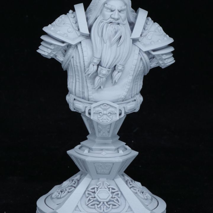 3D Print of BUST Dwarven Life Cleric - Tors of Delvdor by Bavants