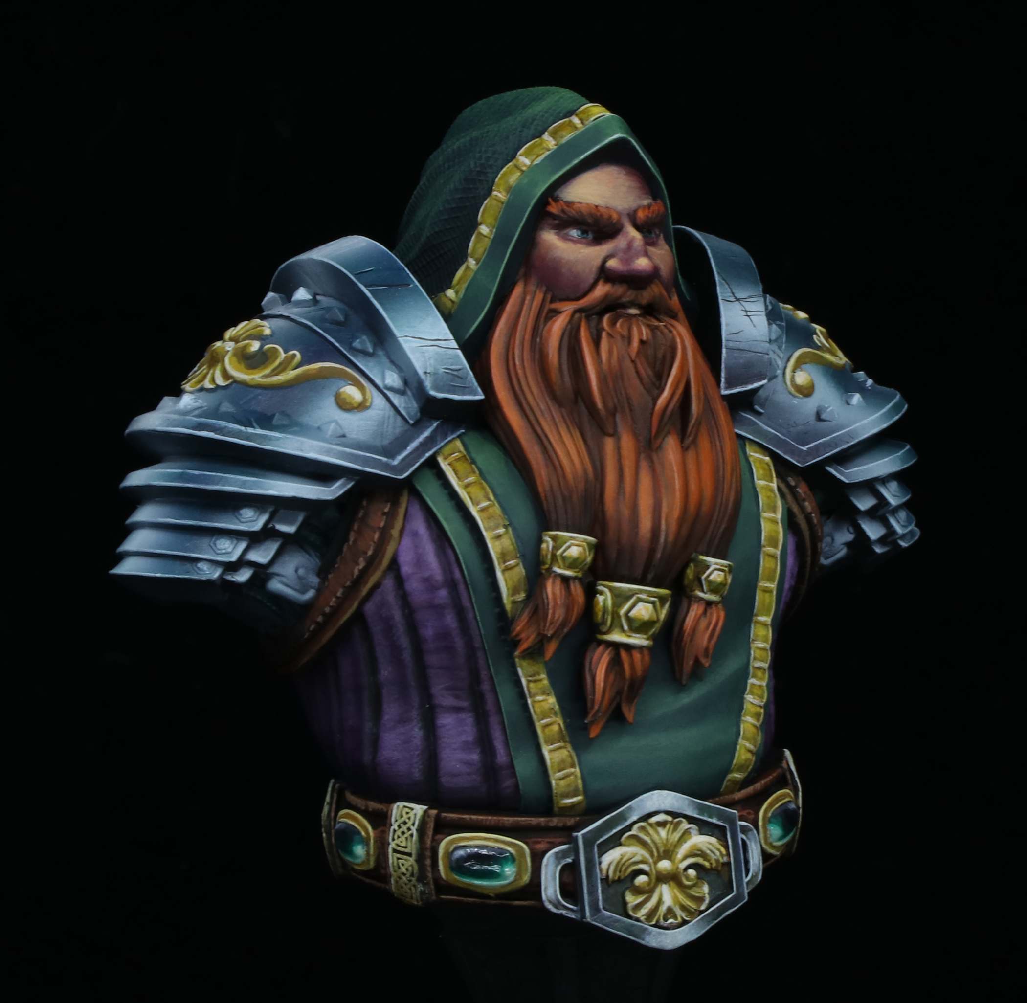 3D Printable BUST Dwarven Life Cleric - Tors of Delvdor by DM Stash