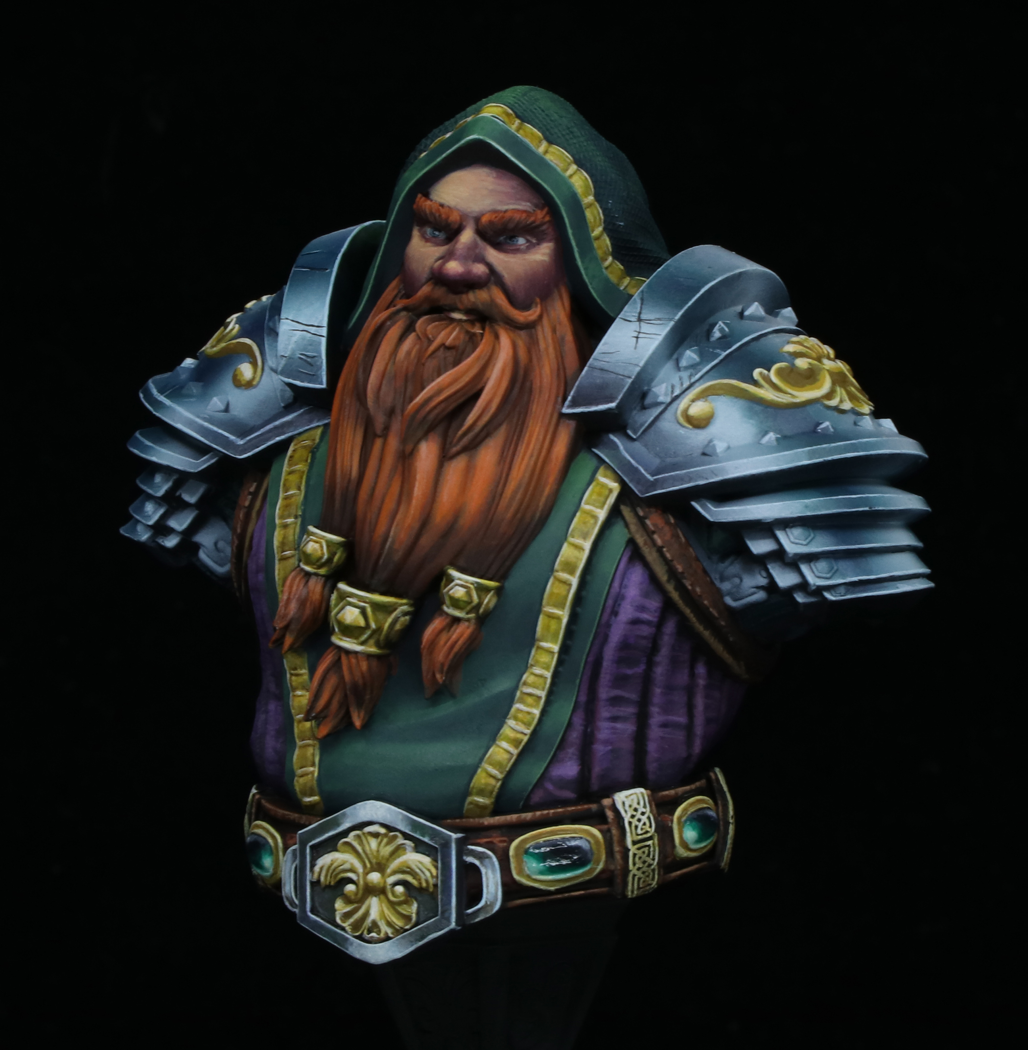 3D Printable BUST Dwarven Life Cleric - Tors of Delvdor by DM Stash