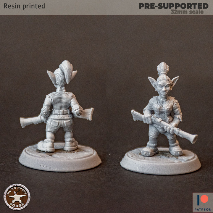 3D Printable Goblin Female Hunter Pack by My3DPrintForge