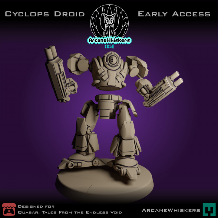 3D Printable Cyclops droid with twin anti material blasters by Arcane ...