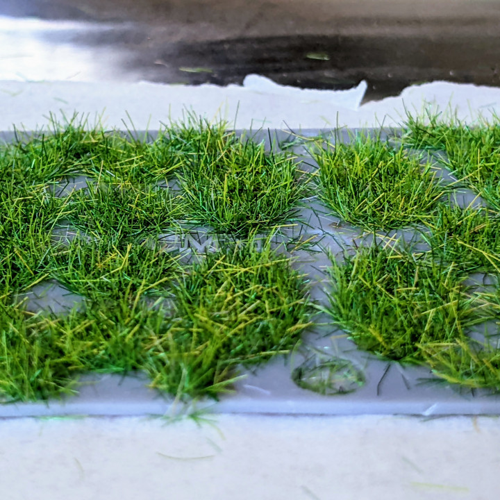 3D Printable Tuft Buster (Grass Tuft Template) by Custom Miniature Maker