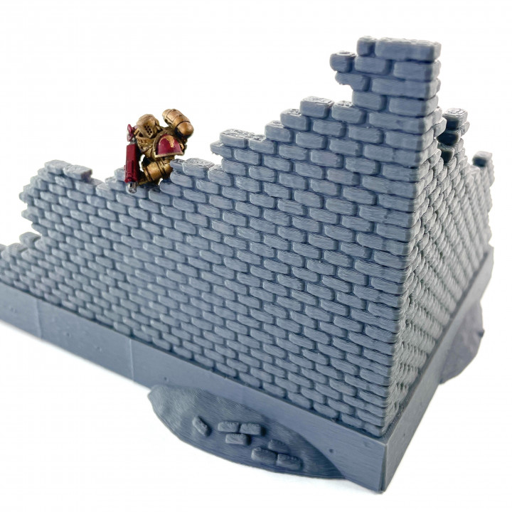 3D Printable Brick Ruins by Custom Miniature Maker