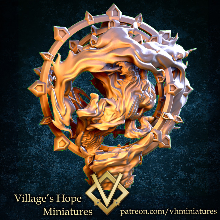 3D Printable Avatar of sun goddess by Village's Hope Miniatures