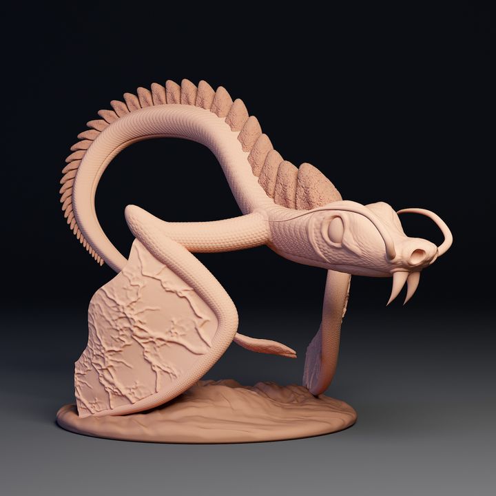 3D Printable Flying Serpent Miniature by Lazy Bear